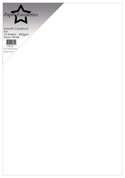 Paper Favourites Smooth Cardstock A4 "Snow White" PFSS724 | KUN 29,95 DKK