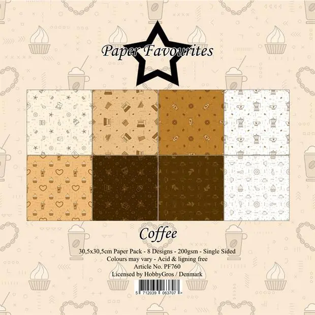 Paper Favourites Paper Pack "Coffee" PF760 | KUN 69,95 DKK